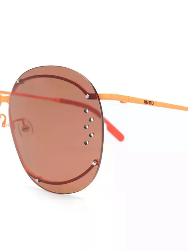 Kenzo Stud-embellished Round-frame Sunglasses