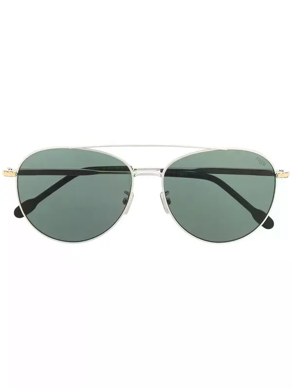 FRED Force 10 Aviator Sunglasses - Silver