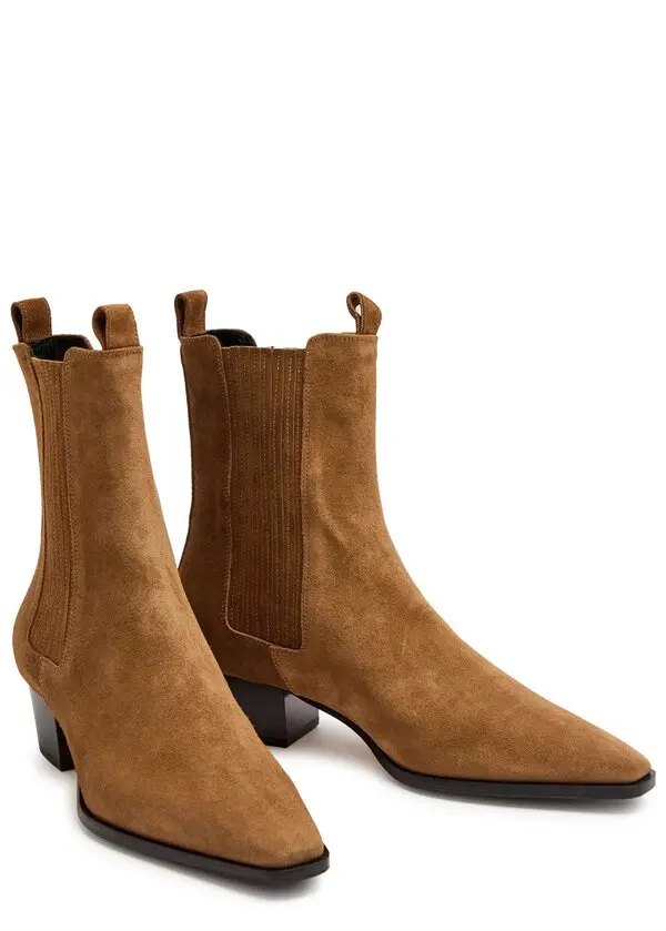 AeydĒ Agata 35 Suede Ankle Boots - Tan