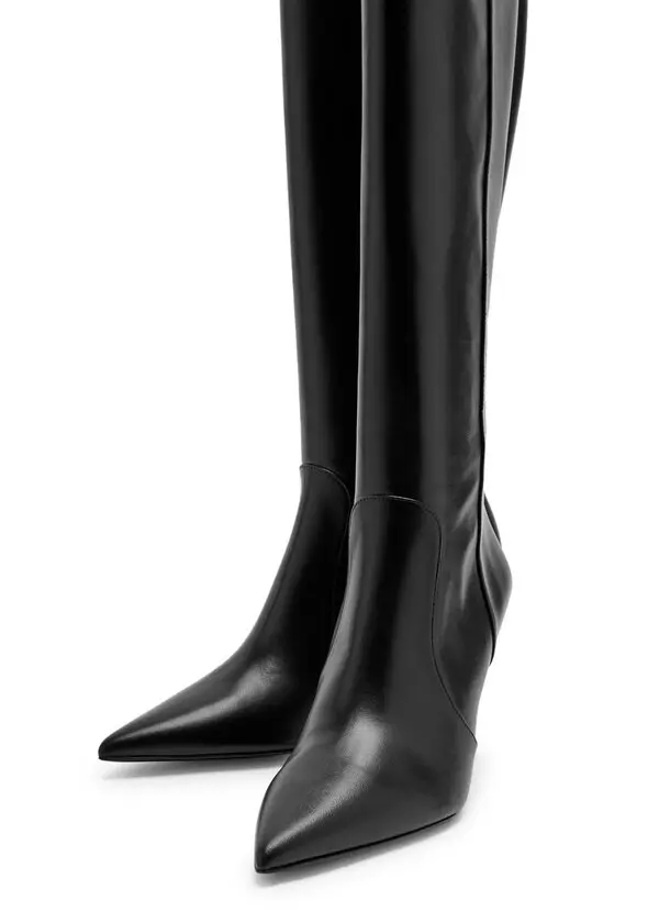 STUART WEITZMAN Vinnie 85 Leather Knee-high Boots