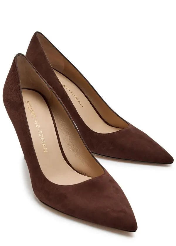 STUART WEITZMAN Power 85 Suede Pumps