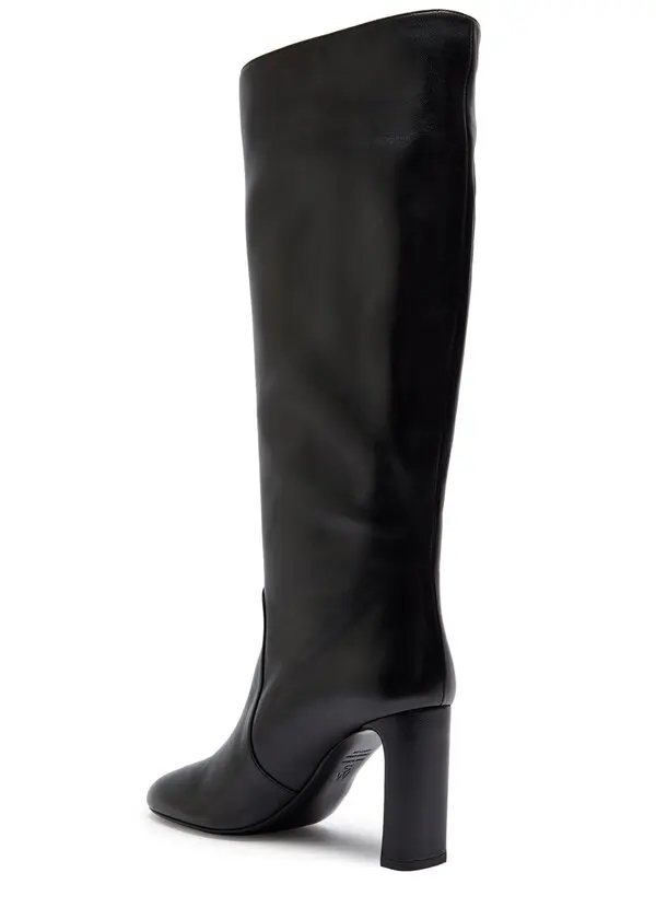 STUART WEITZMAN Babette Tubo 85 Leather Knee-high Boots - Black