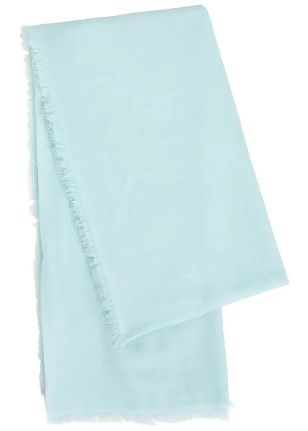 AMA PURE Cashmere Scarf - Light Blue