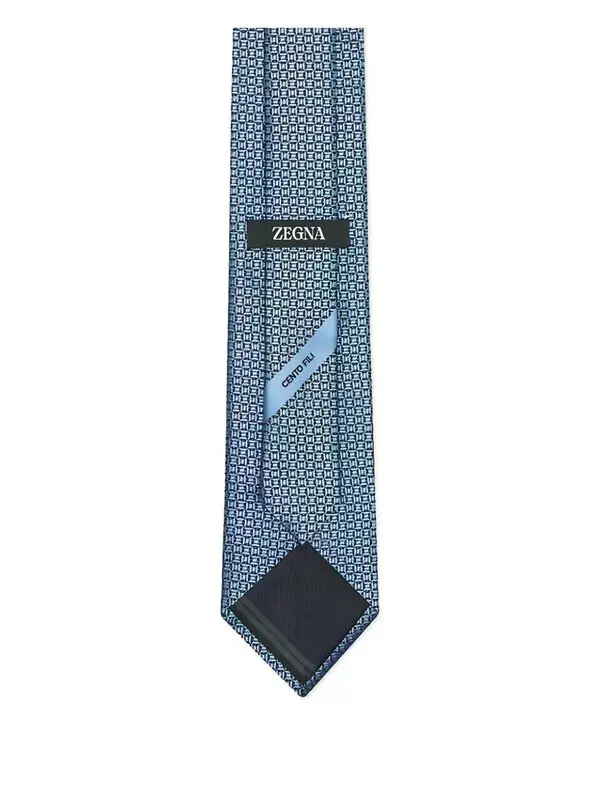 Zegna Cento Fili Silk Tie - Blue