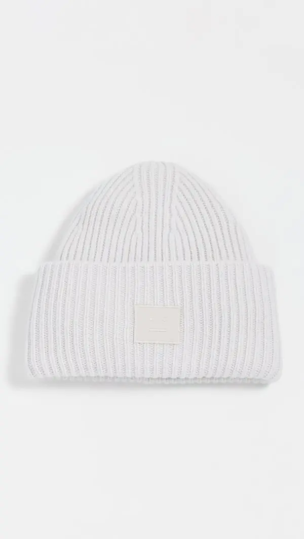 Acne Studios Pansy Face Beanie - Light Grey