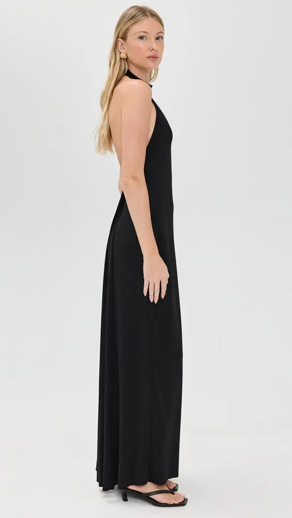 BANANHOT Halter Maxi Dress With O-ring Detail