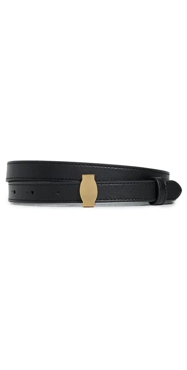 Veronica Beard Dash Leather Belt - Black