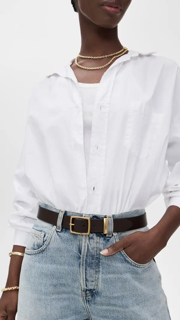 Rag & Bone X Boyfriend Belt - Dark Espresso