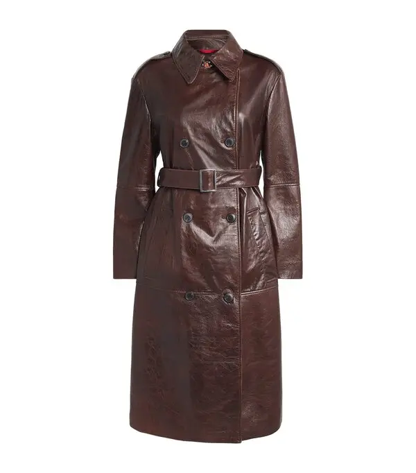 Max & Co. Leather Trench Coat