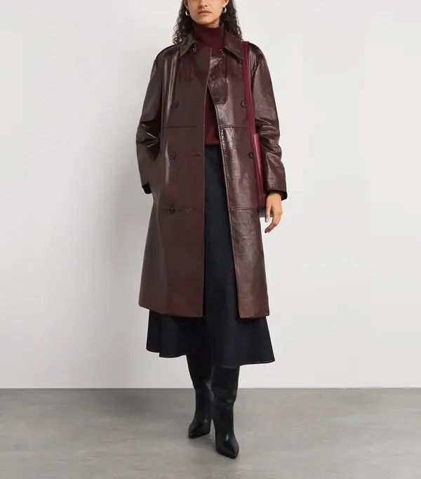 Max & Co. Leather Trench Coat