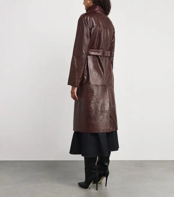 Max & Co. Leather Trench Coat