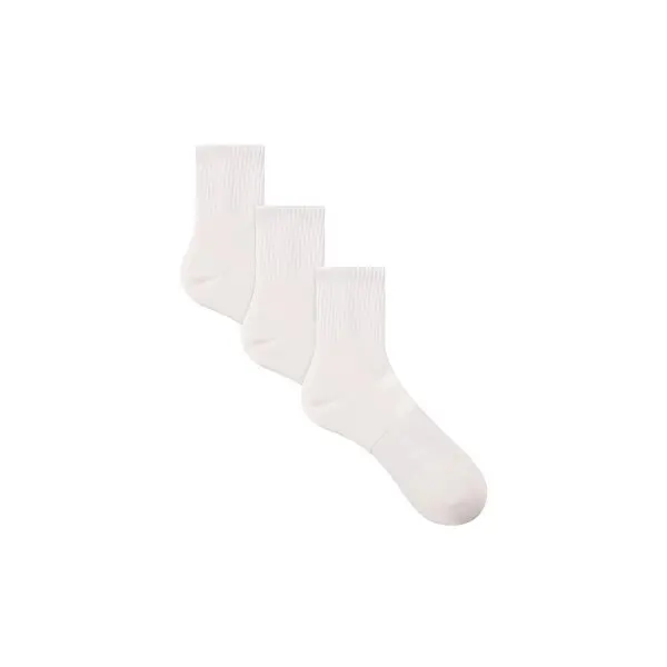 SKIMS 3-pack Crew Socks - Chalk