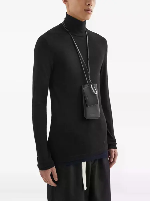 JIL SANDER Wool Layered T-shirt - Black
