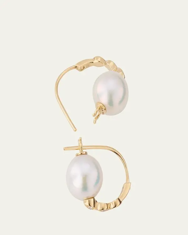 SYDNEY EVAN 14k Gold And Diamond Pearl Earrings