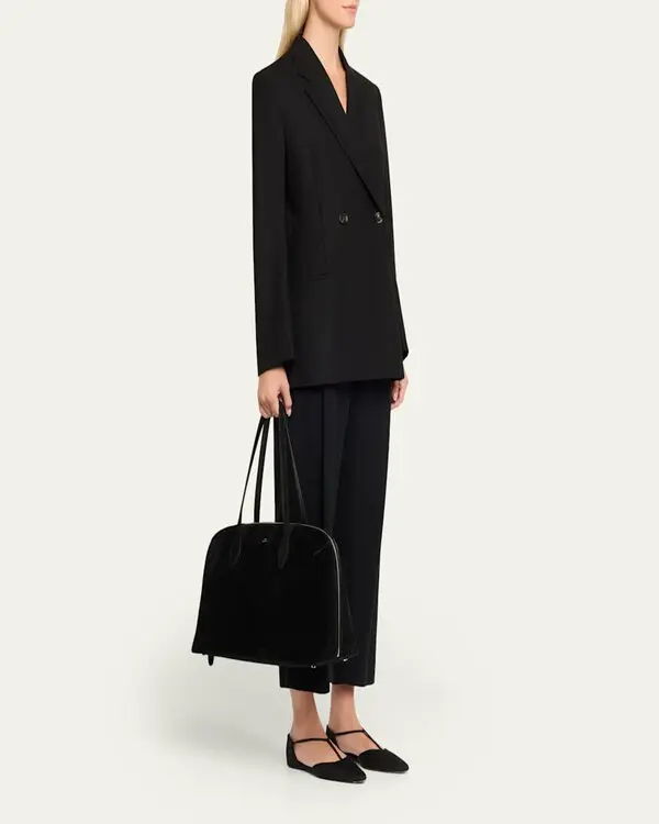 TOTEME Suede Day Tote Bag - Black