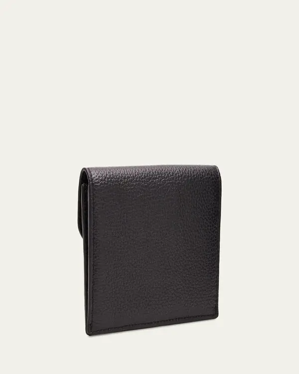 TOTEME T-lock Grained Leather Cardholder - Black