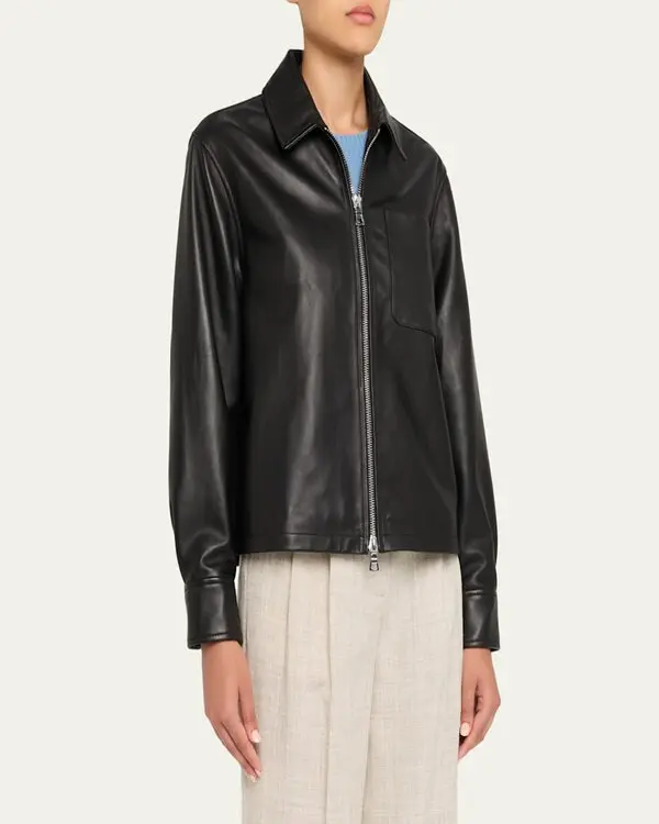 Officine Générale Rhea Lambskin Leather Jacket