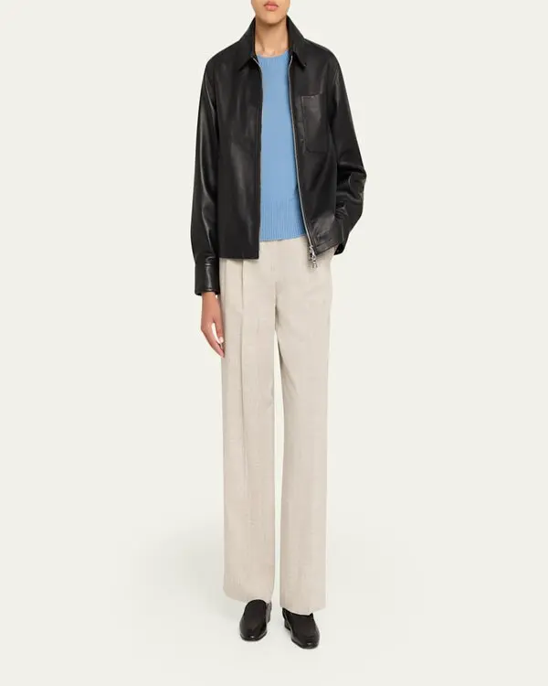 Officine Générale Rhea Lambskin Leather Jacket