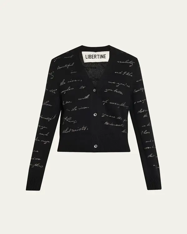 Libertine Body Language Embellished Crop Cardigan