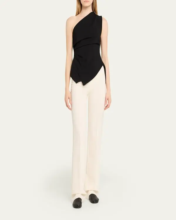 RÓHE Draped One-shoulder Top