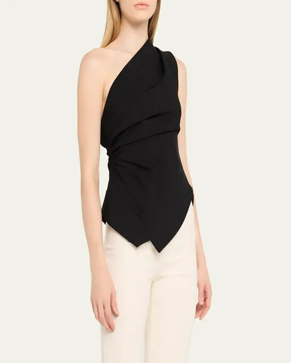 RÓHE Draped One-shoulder Top