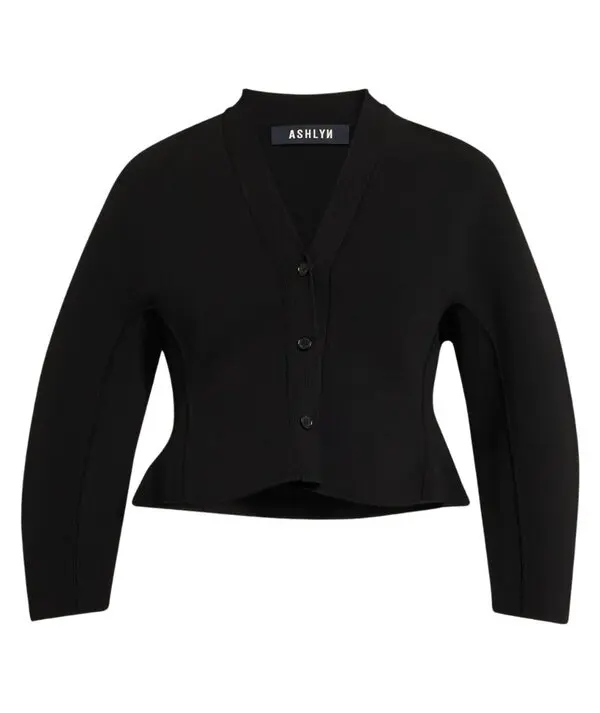 ASHLYN - Henry Cropped Fine Knit Cardigan