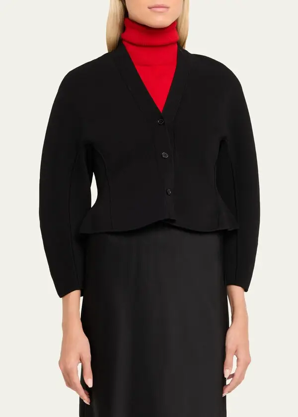 ASHLYN - Henry Cropped Fine Knit Cardigan