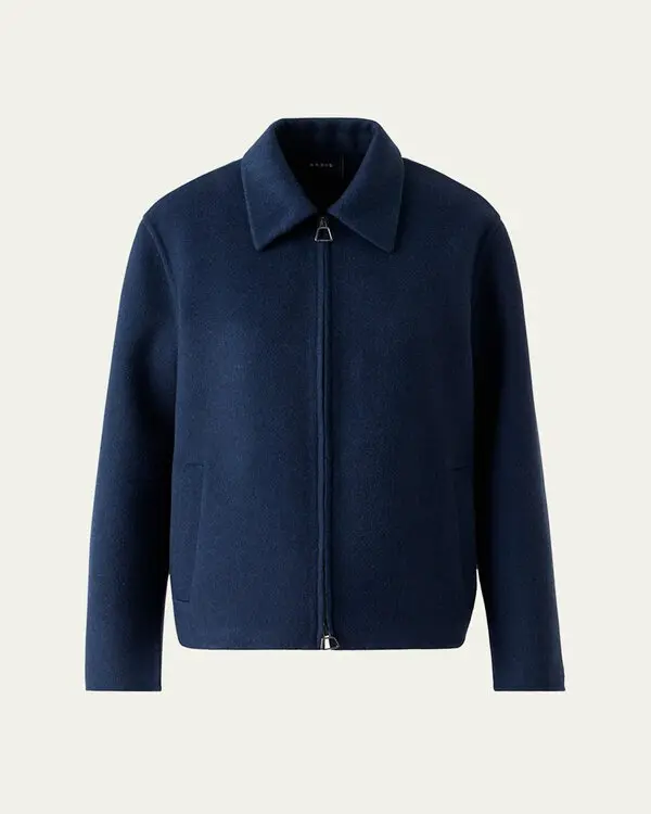 Akris Dylan Cashmere Double-face Zip Jacket
