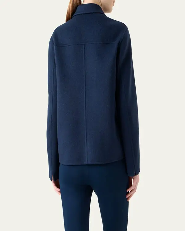 Akris Dylan Cashmere Double-face Zip Jacket