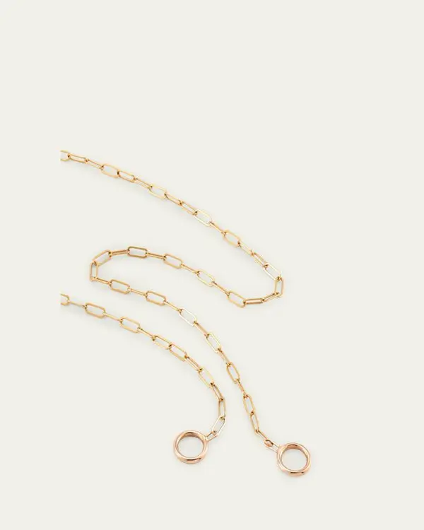 MARLA AARON 14k Rose Gold Square Link 14" Chain