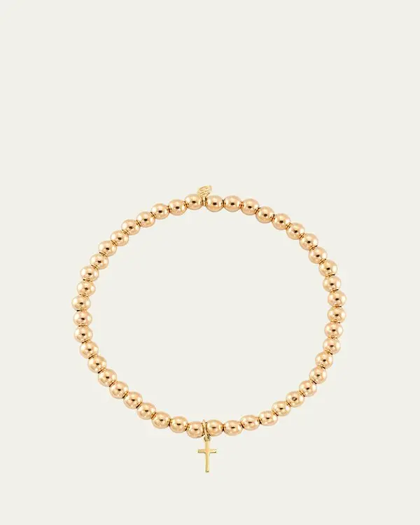 SYDNEY EVAN 14k Tiny Pure Cross Charm Bracelet