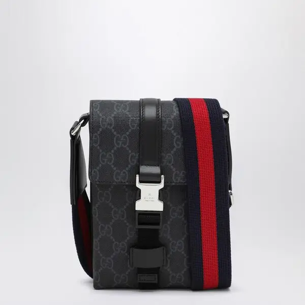 Gucci Mini Shoulder Bag In Gg Supreme Fabric - Black