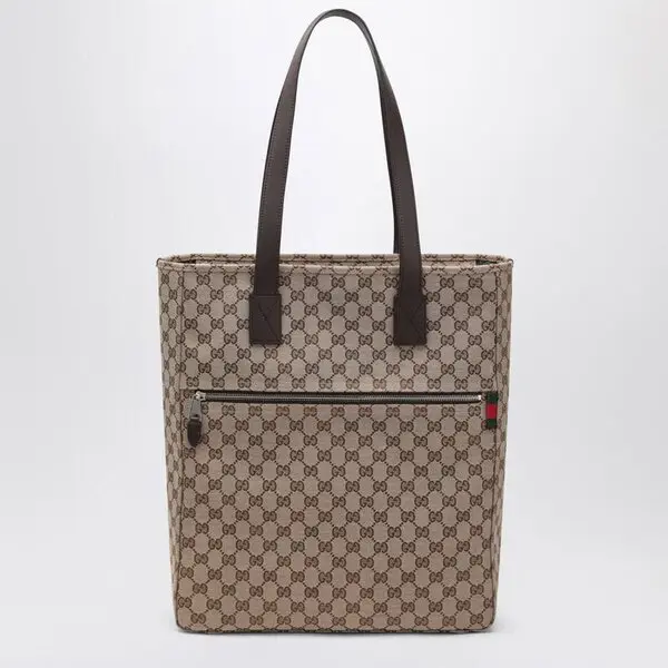 Gucci Gg Fabric Shopping Bag - Brown