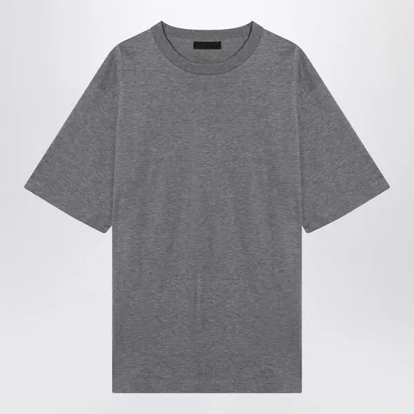 Tシャツ・カットソー PRADA SLATE GREY COTTON T-SHIRT Prada Slate T-Shirt In Grey - 23% Off | Editorialist