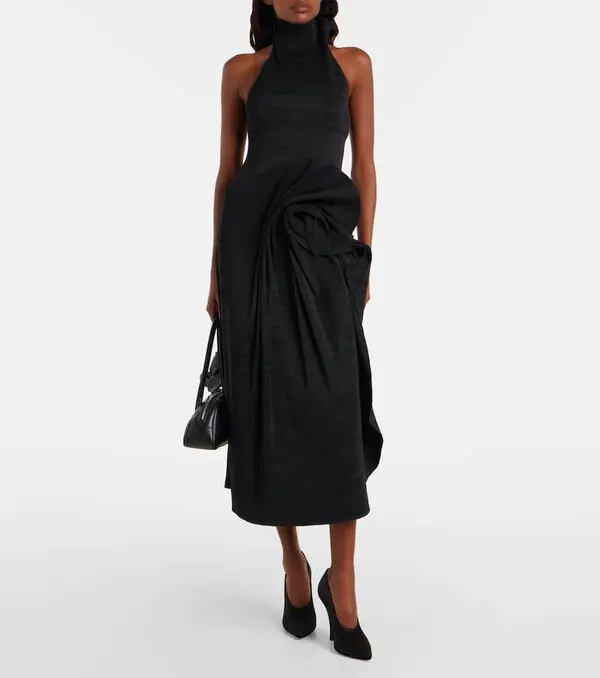 Magda Butrym Gathered Midi Skirt