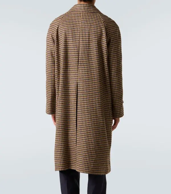 Rubinacci Houndstooth Virgin Wool Coat