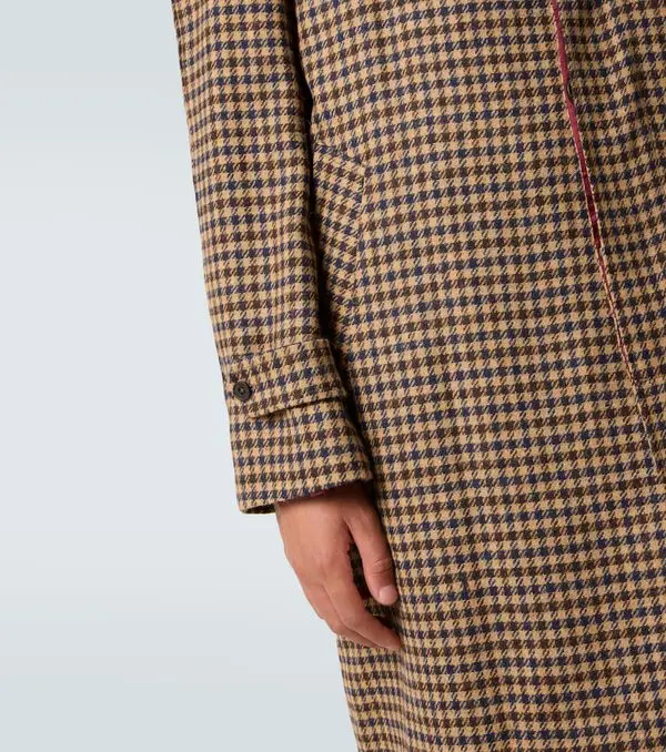Rubinacci Houndstooth Virgin Wool Coat