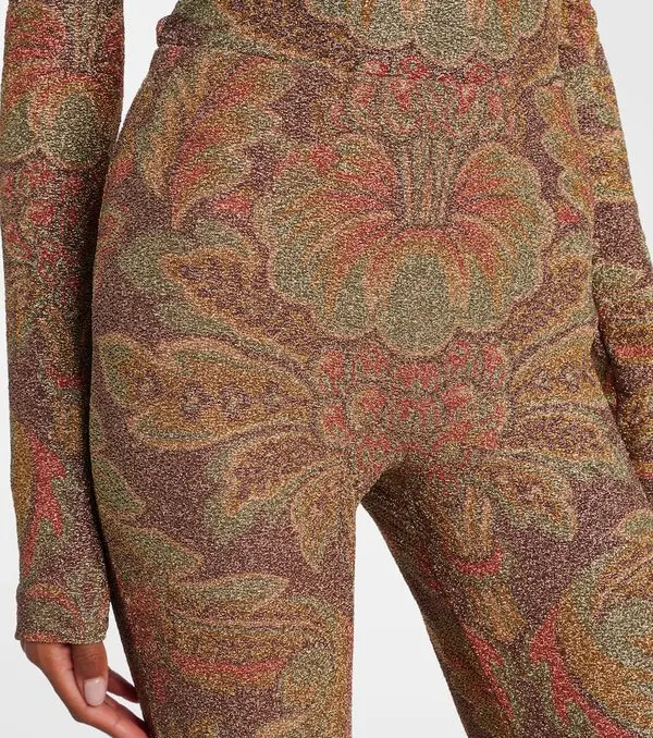 Etro Printed Flared Jersey Pants
