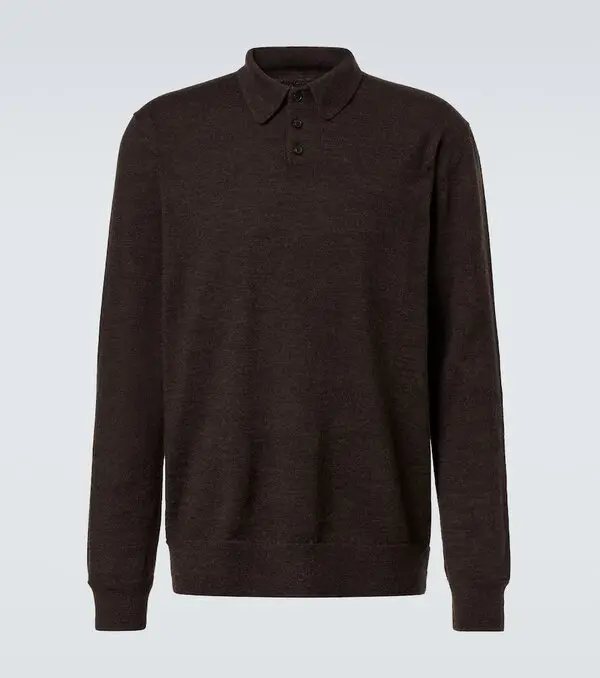 MAISON MARGIELA Wool Polo Sweater - Brown