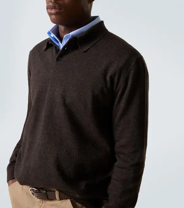 MAISON MARGIELA Wool Polo Sweater - Brown