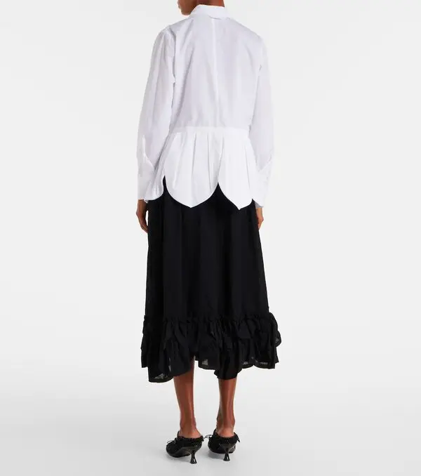 Noir Kei Ninomiya Gathered Cotton Blouse