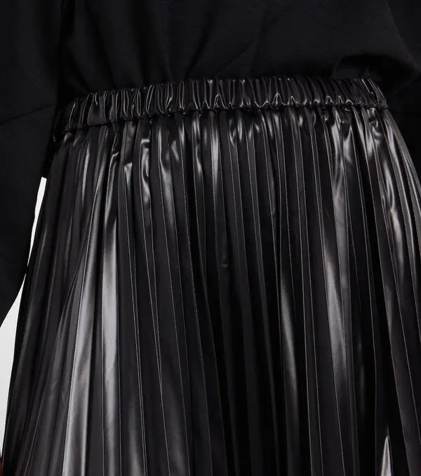 Junya Watanabe Pleated Maxi Skirt - Black