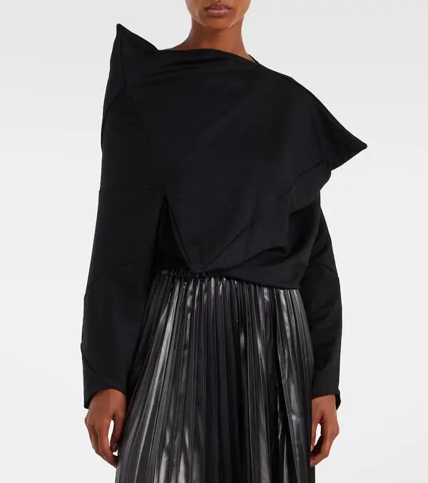 Junya Watanabe Wool-blend Crop Top