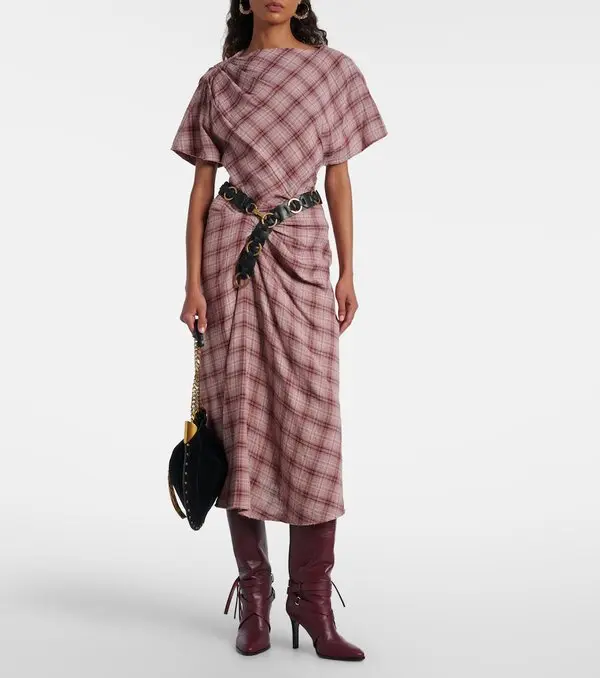 MARANT ETOILE Neyela Checked Cotton T-shirt