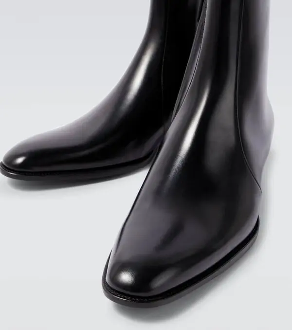 Saint Laurent Roman Leather Ankle Boots