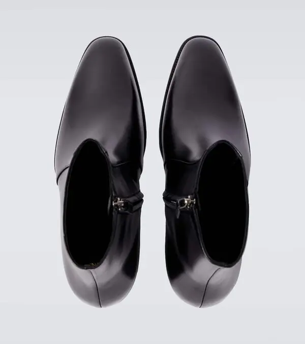 Saint Laurent Roman Leather Ankle Boots