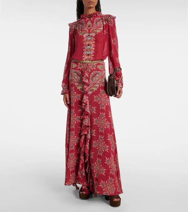 Etro Printed Crepon Blouse