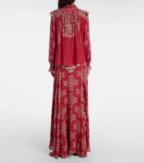Etro Printed Crepon Blouse