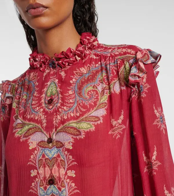 Etro Printed Crepon Blouse