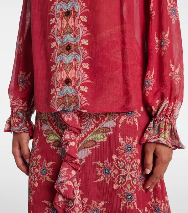 Etro Printed Crepon Blouse